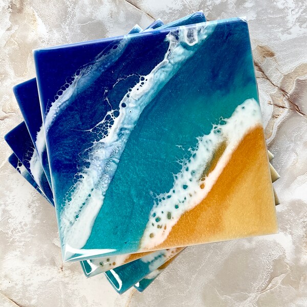 Ceramic Coaster Set - Etsy