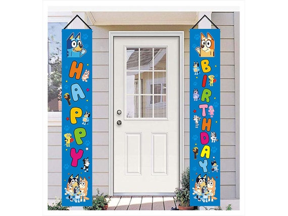 Bluey Themed Birthday Porch Sign Banner Party Supplies Bluey | Etsy