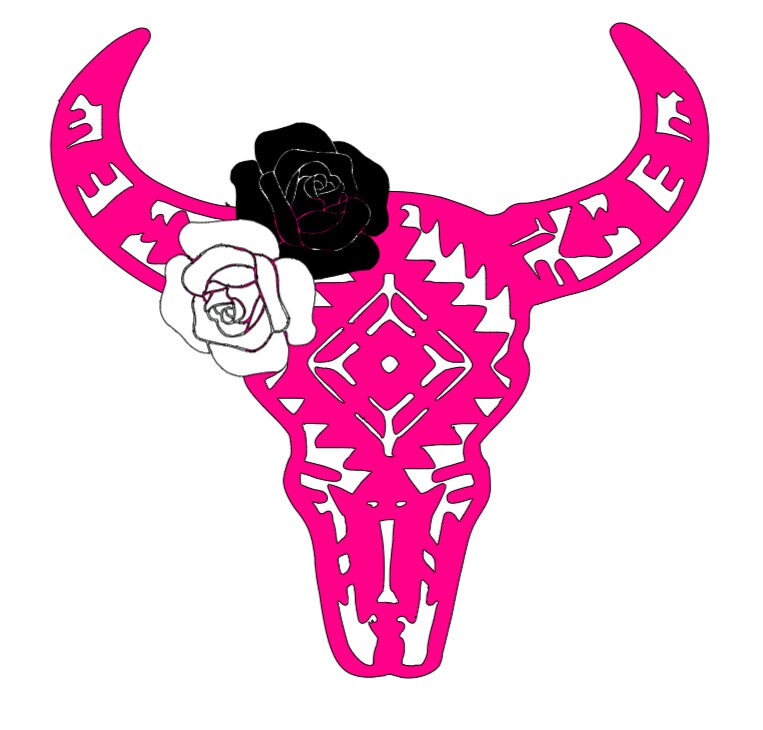 Aztec Bull Skull Decal - Etsy