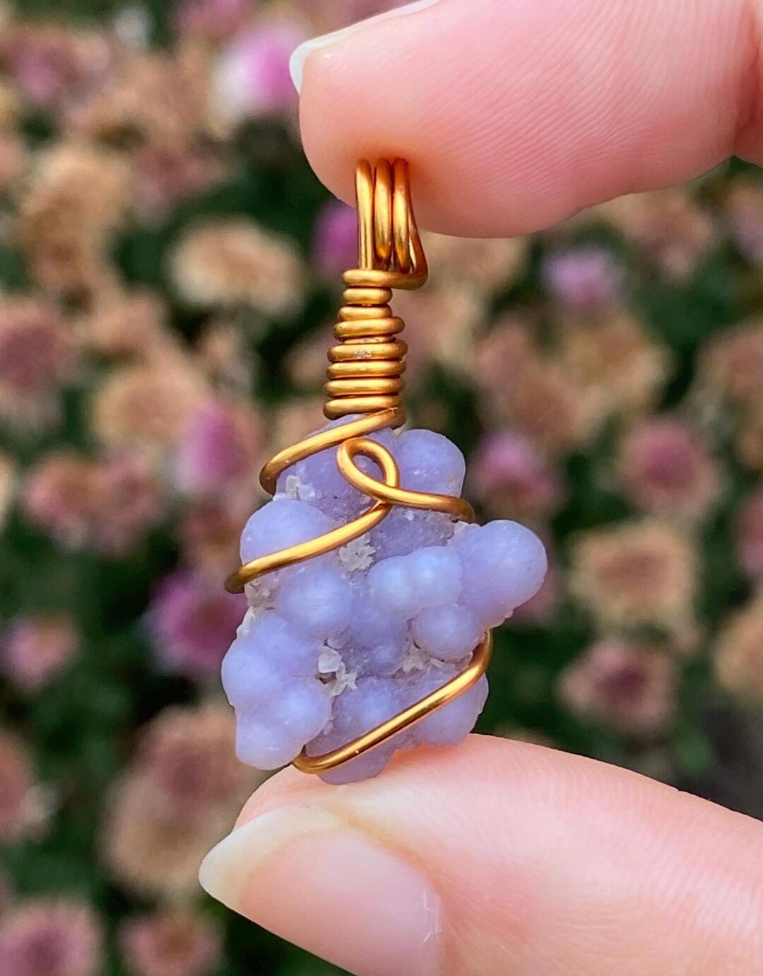 Agate Wire Wrap, Grape Agate Wire Wrap, Grape Agate Pendant, Jewelry ...