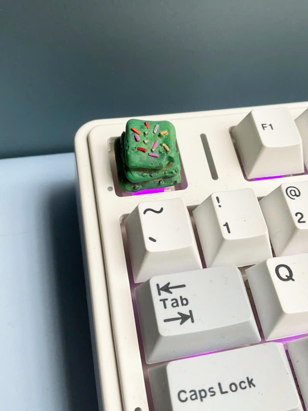 Cake Green Keycap - Artisan Keycap - Mechanical Keyboard - Cute Keycap ...