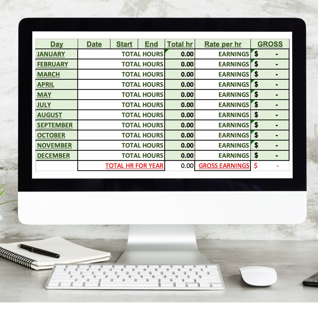Timesheet Template - Etsy Canada