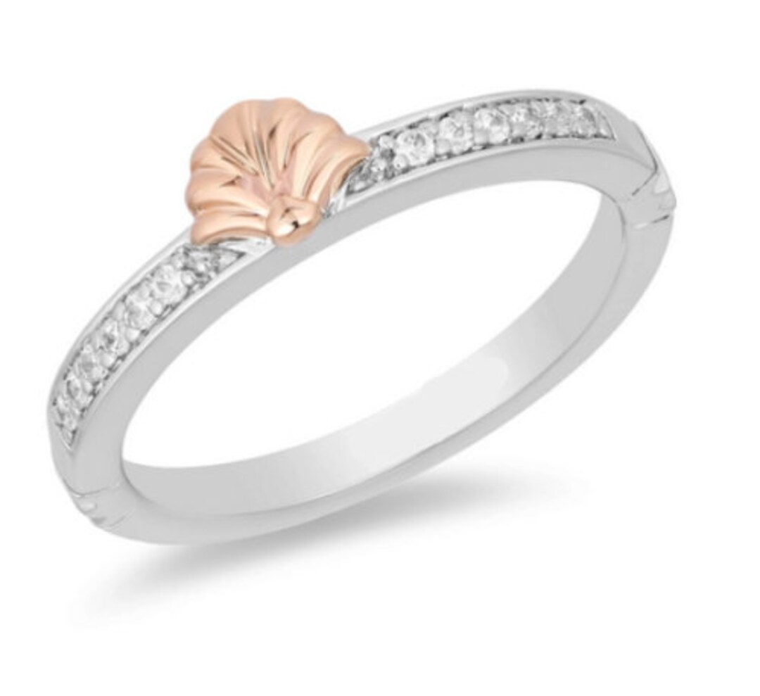 New Enchanted Engagement Ring Disney Ariel 0.15 Ct Round Cut Diamond ...