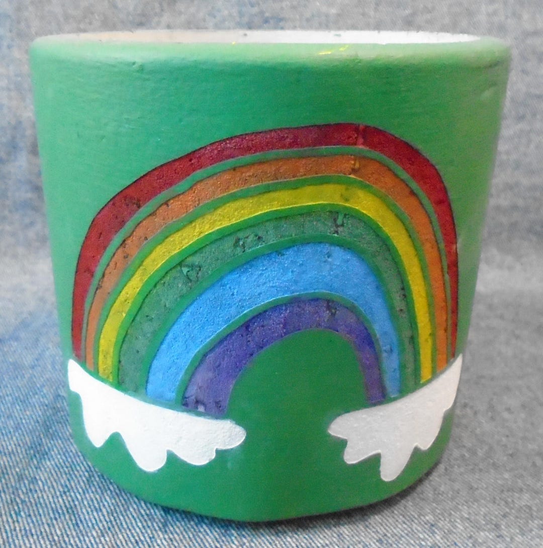 LGBTQ Rainbow Planter Pot With Engraved & Hand Painted Gay Pride Colors ...