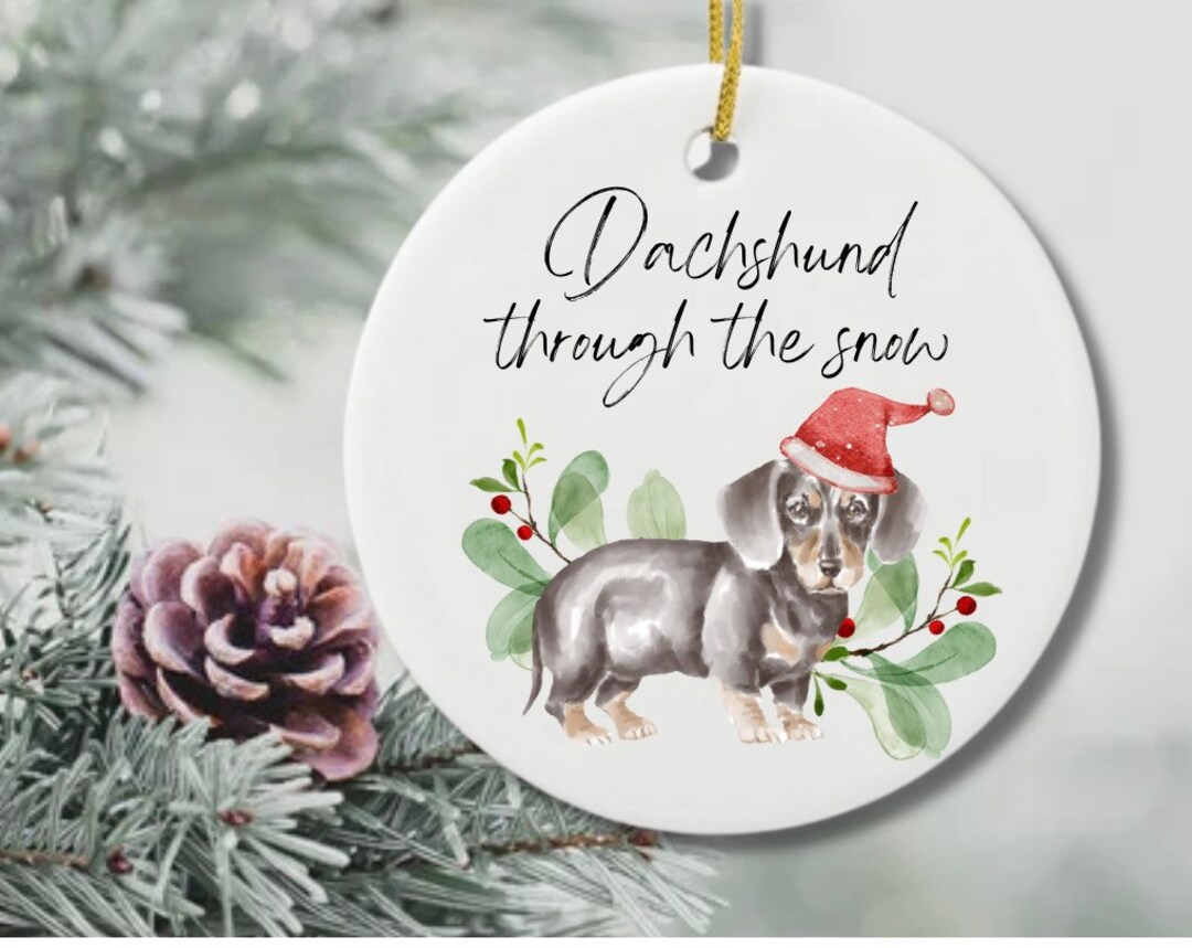 Dachshund Through the Snow | Bauble | Gift for Dog Lovers | Sausage Dog ...