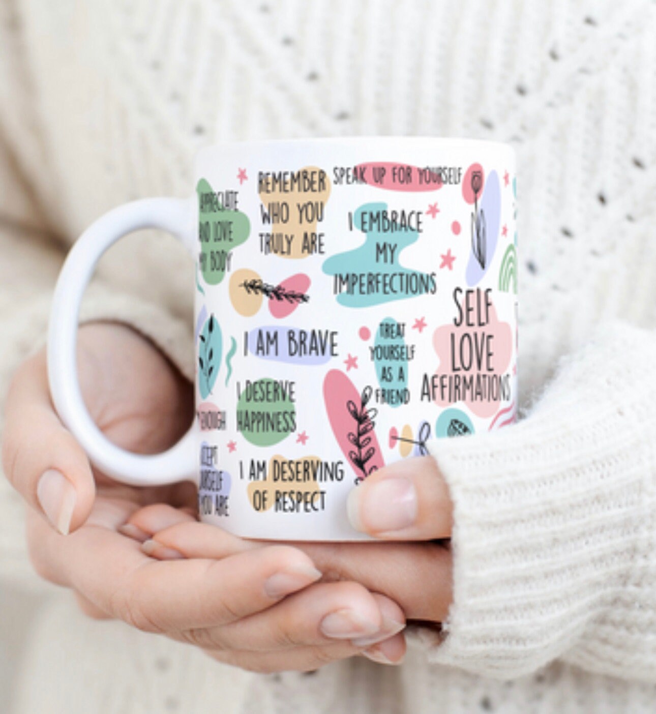 Self love affirmation Mug, happiness and positivity gift sold by Park ...