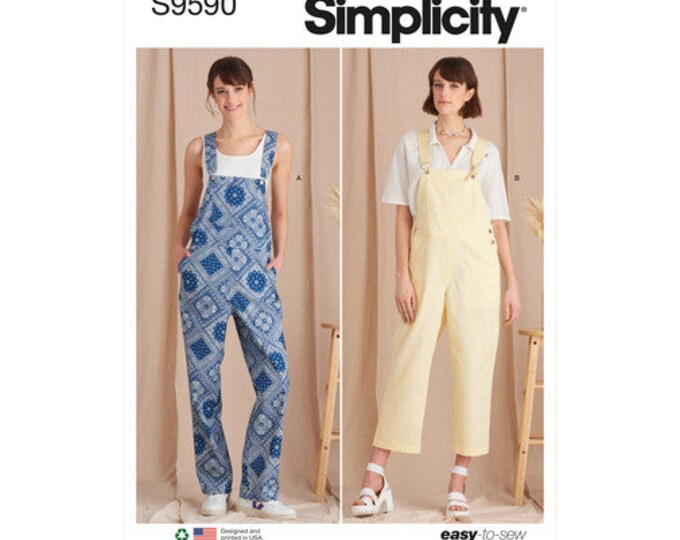 Simplicity Sewing Pattern S9590 Misses' Overalls - Etsy