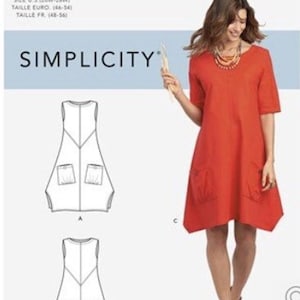 Simplicity Sewing Pattern S8640 Misses'/women's Dress or Tunic - Etsy