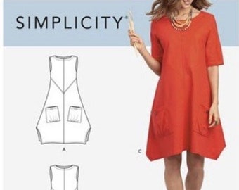 Uncut Simplicity Sewing Pattern 8640 Misses'/women's Dress or Tunic ...