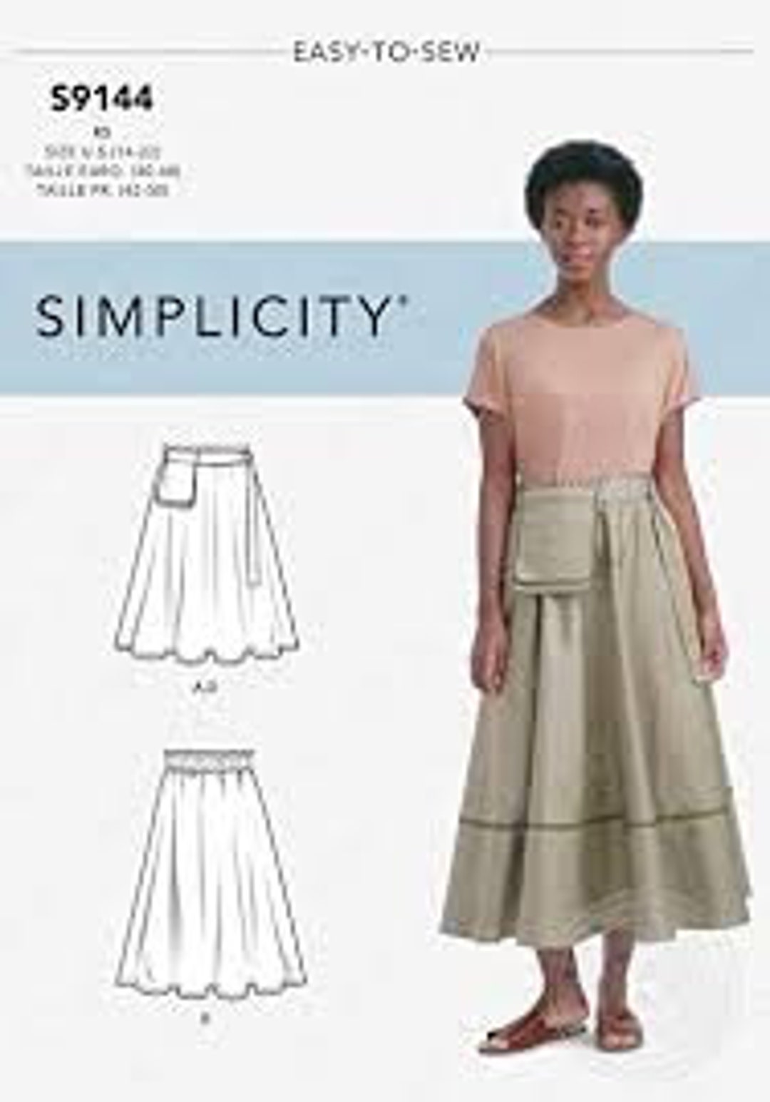 Simplicity Sewing Pattern S9144 Misses' Circle Skirt With - Etsy
