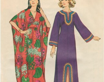 Simplicity Pattern 8505 Misses' 1970s Vintage Caftans | Etsy