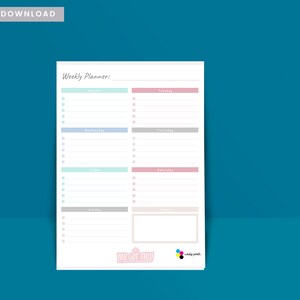 Pastel Weekly Planner Printable / Danish Pastel Aesthetic / - Etsy