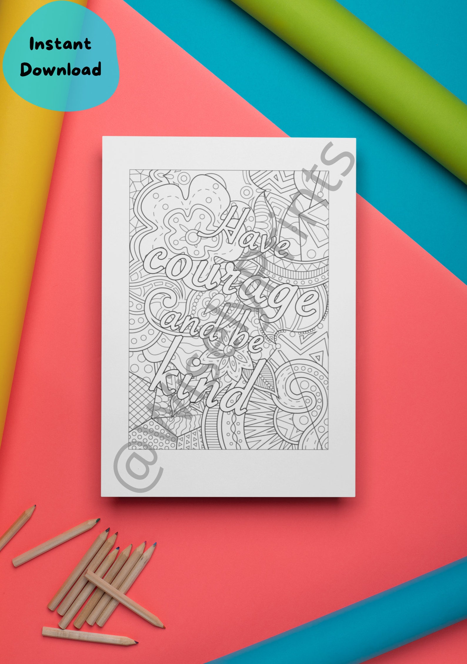 40 Inspirational Quotes Colouring Pages High Quality PDF | Etsy