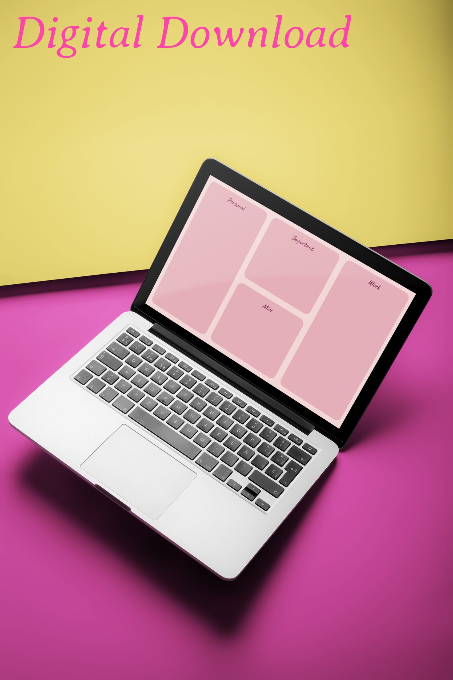 Functional Minimalistic Desktop Wallpaper Pink Desktop | Etsy