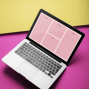 Functional Minimalistic Desktop Wallpaper Pink Desktop | Etsy