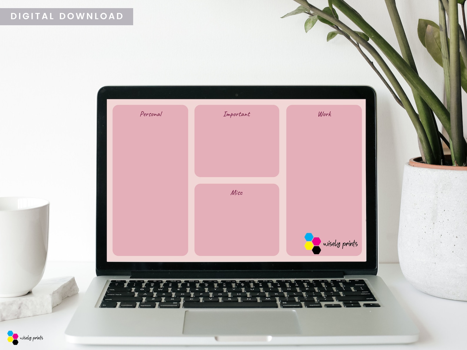 Functional Minimalistic Desktop Wallpaper | Pink Desktop Wallpaper ...