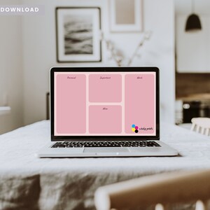 Functional Minimalistic Desktop Wallpaper Pink Desktop | Etsy