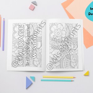 40 Inspirational Quotes Colouring Pages High Quality PDF | Etsy