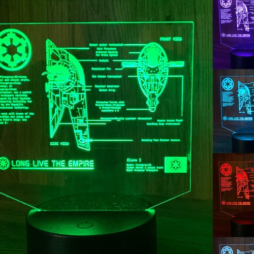 Star Wars Tie Fighter LED Acrylic Sign Light Edge Lit - Etsy