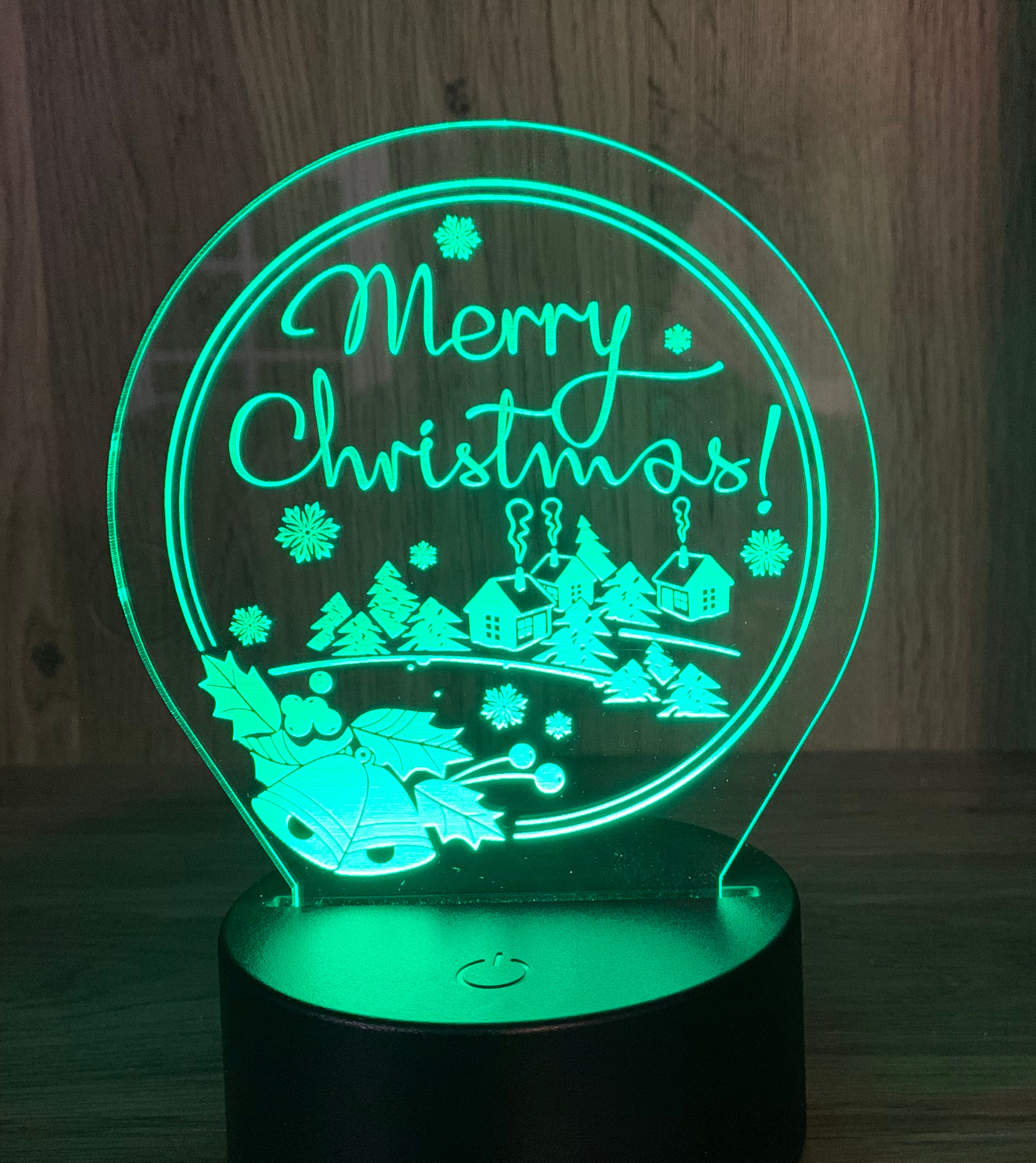 Merry Christmas, Sign, Decoration, LED, Acrylic, Happy Holidays, Light ...