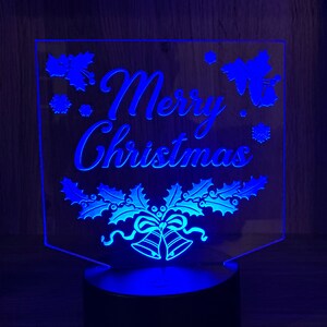 Merry Christmas, Sign, Decoration, LED, Acrylic, Happy Holidays, Light ...