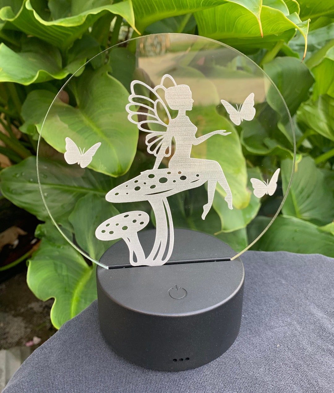 Hada, Led, Luz nocturna, Borde iluminado, Acrílico, Niños, Regalo para ...