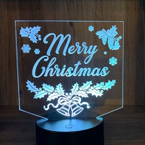 Merry Christmas, Sign, Decoration, LED, Acrylic, Happy Holidays, Light ...