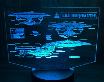 Home & Living Star Trek desk lamp with chrome finish shade United ...