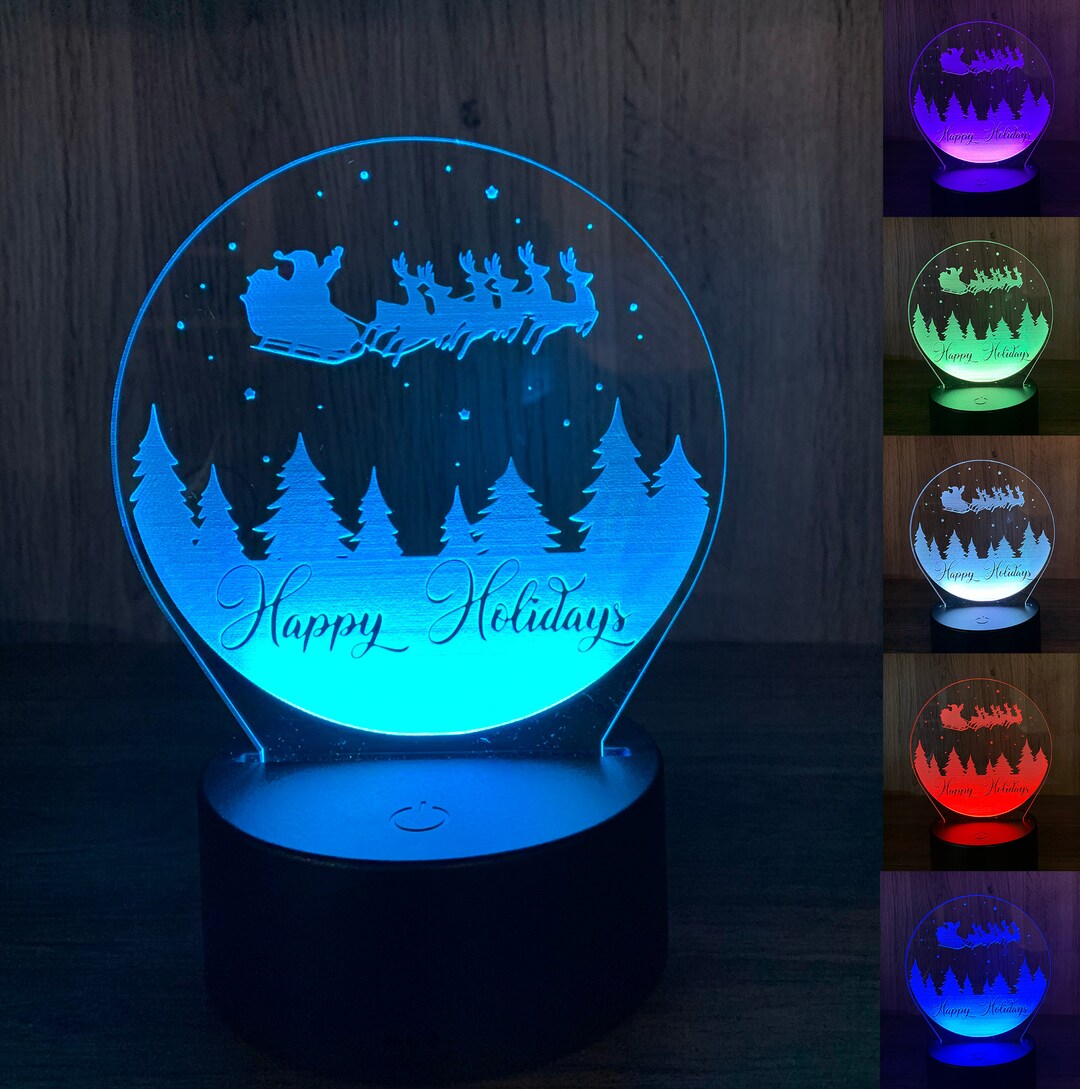 Merry Christmas, Sign, Decoration, LED, Acrylic, Happy Holidays, Light ...