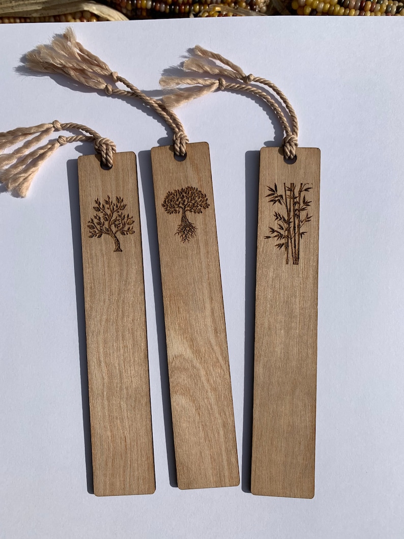 Tree Bookmarks Set of Three Bookmark Reading Tools Gift | Etsy
