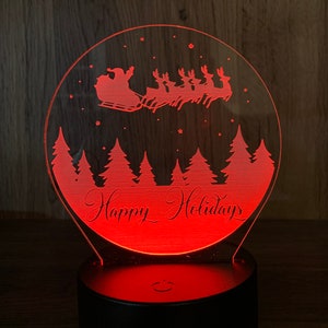 Merry Christmas, Sign, Decoration, LED, Acrylic, Happy Holidays, Light ...