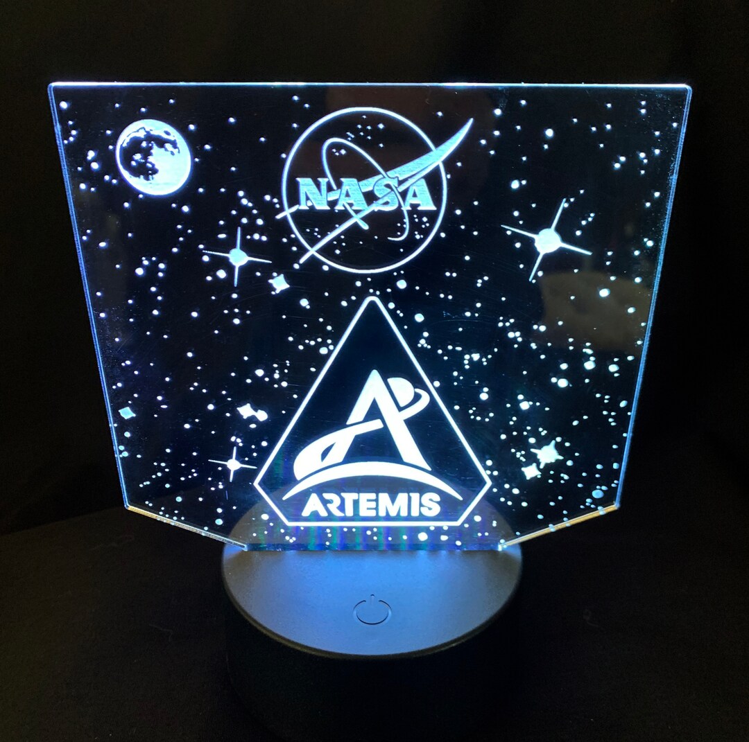 Nasa, Artemis, Space, LED, Edge Lit, Acrylic, Sign, Nightlight, Gift ...
