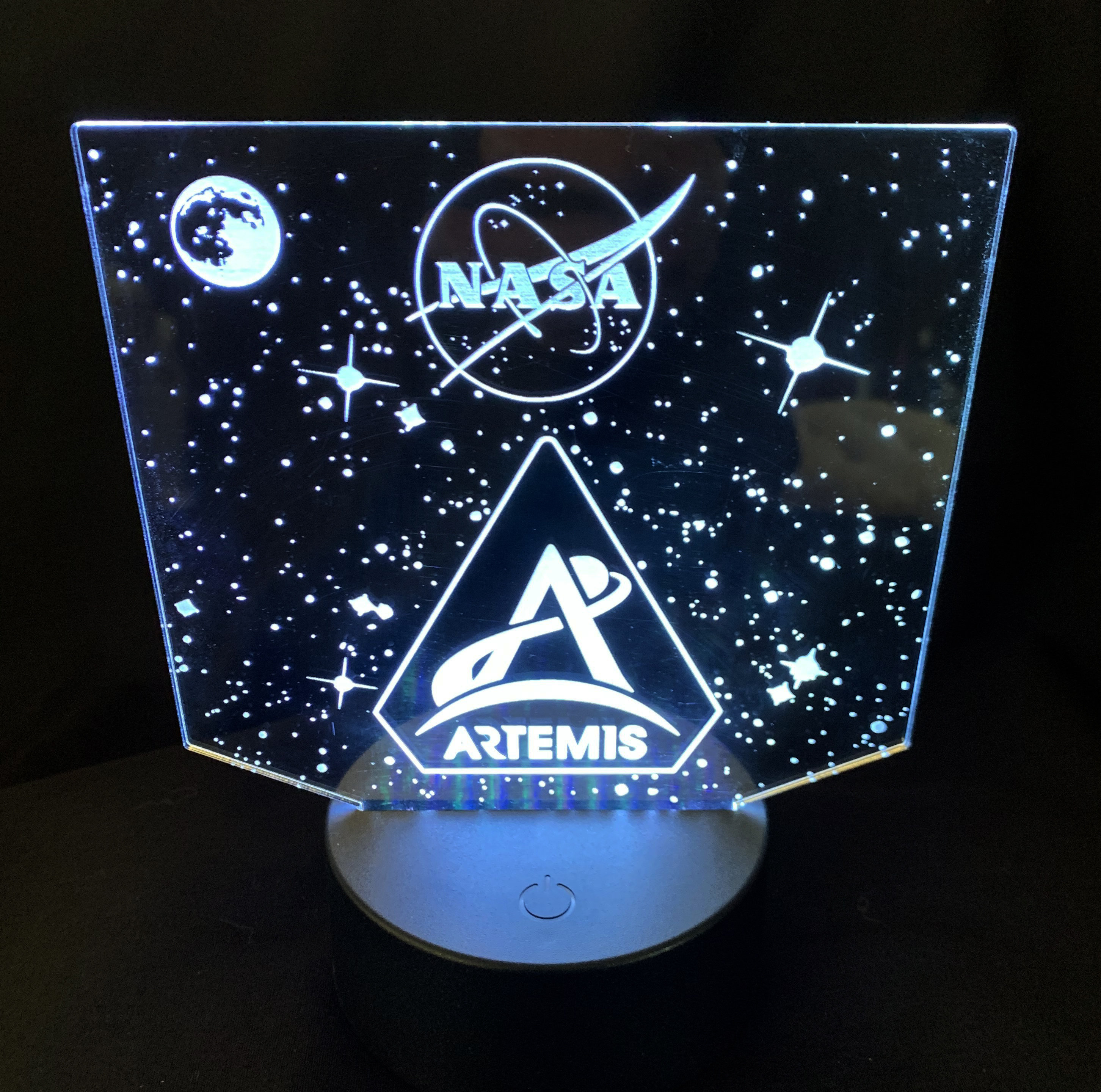 Nasa, Artemis, Space, LED, Edge Lit, Acrylic, Sign, Nightlight, Gift ...