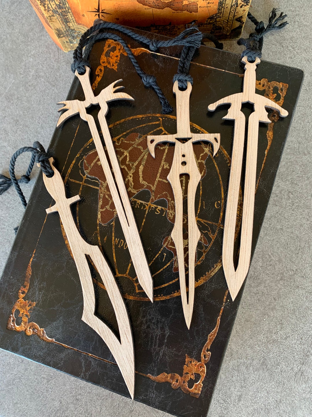 Sword Bookmark, Set of Four, Bookmark, Wood, Wood Bookmark, Gift, Gift ...