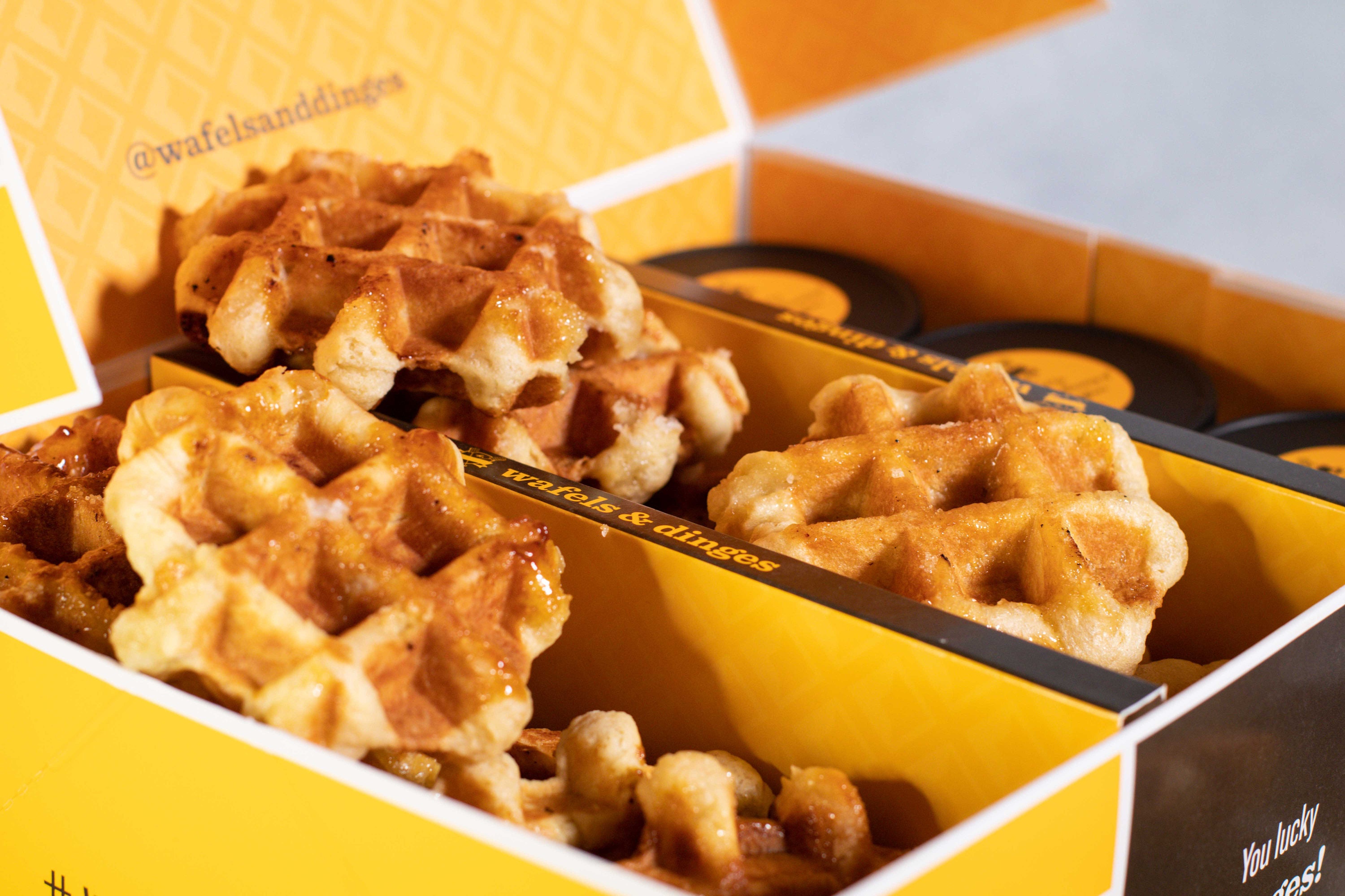 Mini Belgian Liège Waffles & Trio of Spreads - Etsy