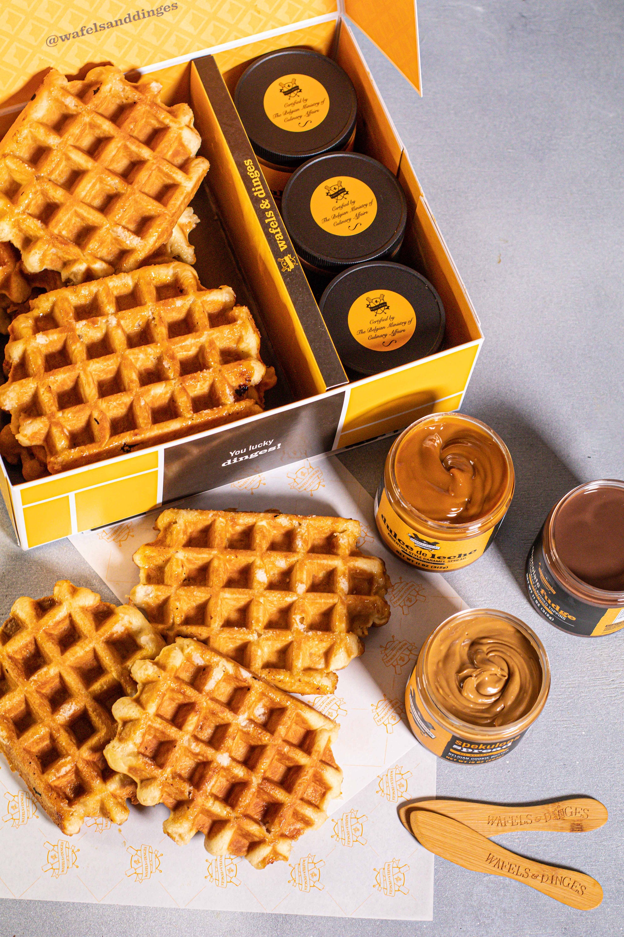 Box of Belgian Wafels (8) + Trio of Toppings - Etsy