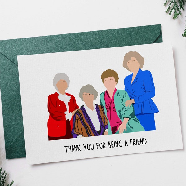 Golden Girls Birthday Card Thank You for Being a Friend - Etsy