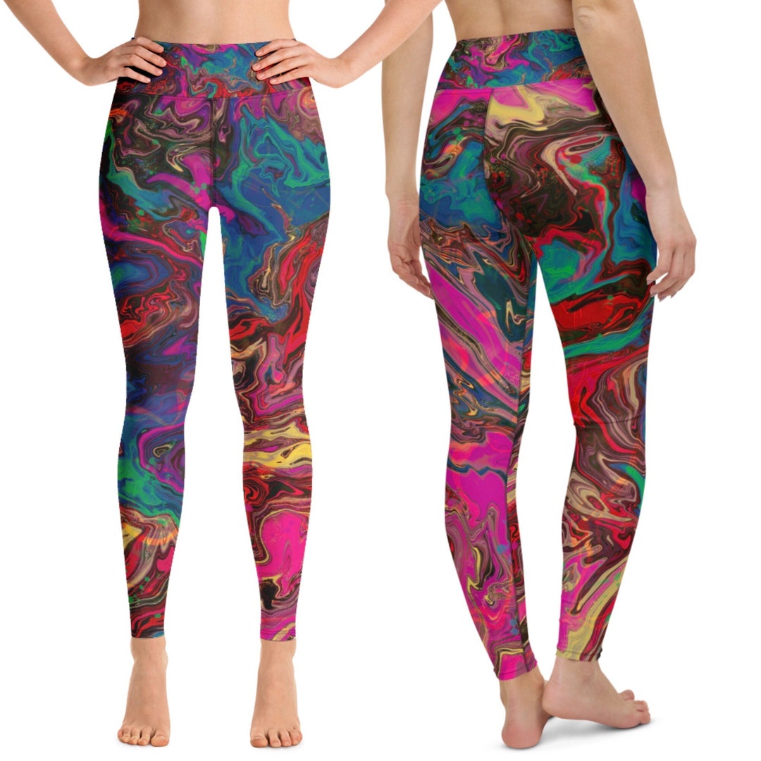 Colorful Yoga Leggings Wild Yoga Pants Unique Yoga Tights for Women ...