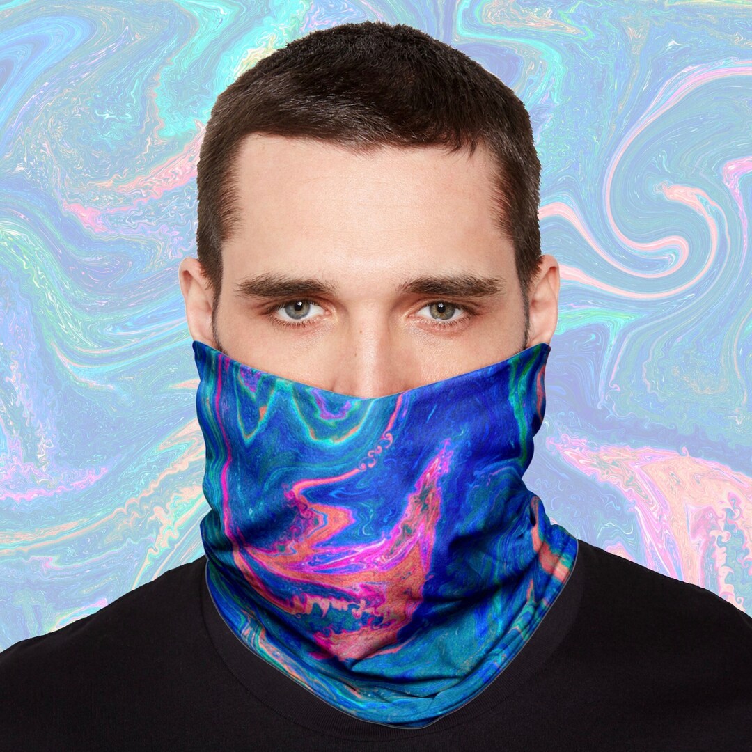 Trippy Face Mask: Festival Mask, Neck Gaiter, Heady Mask, Rave Mask ...