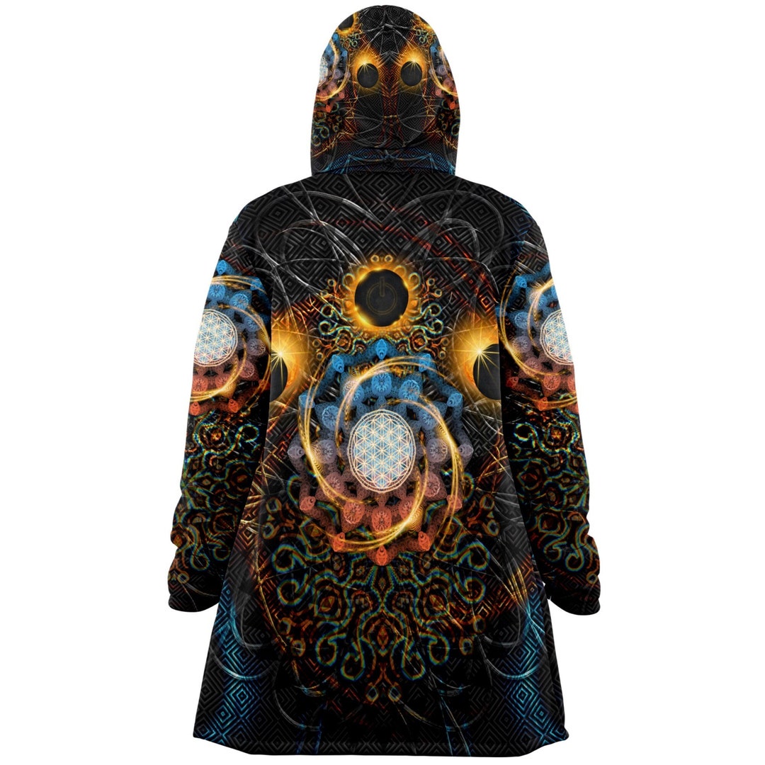 Hooded Cloak Solar Eclipse Magick Rave Cloak Festival - Etsy