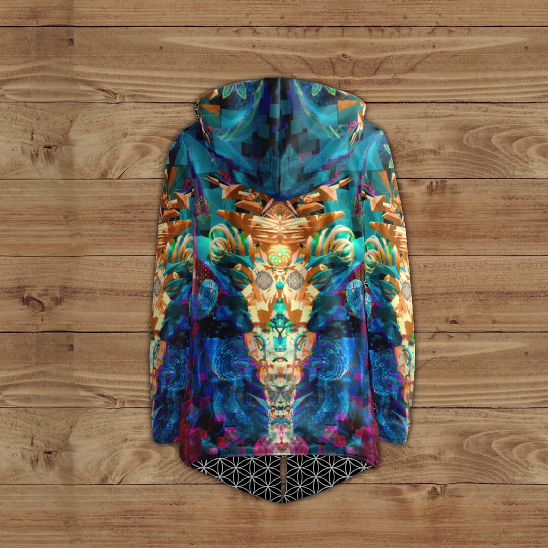 Hooded Cloak Festival Rave Coat Dream Cloak Outer Wear Unisex Luminous ...