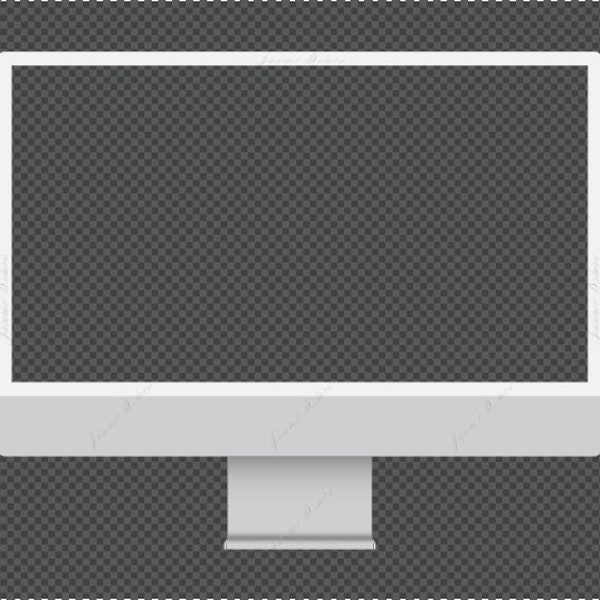 Imac 24 Orange Mockup/frame With Transparent Background - Etsy