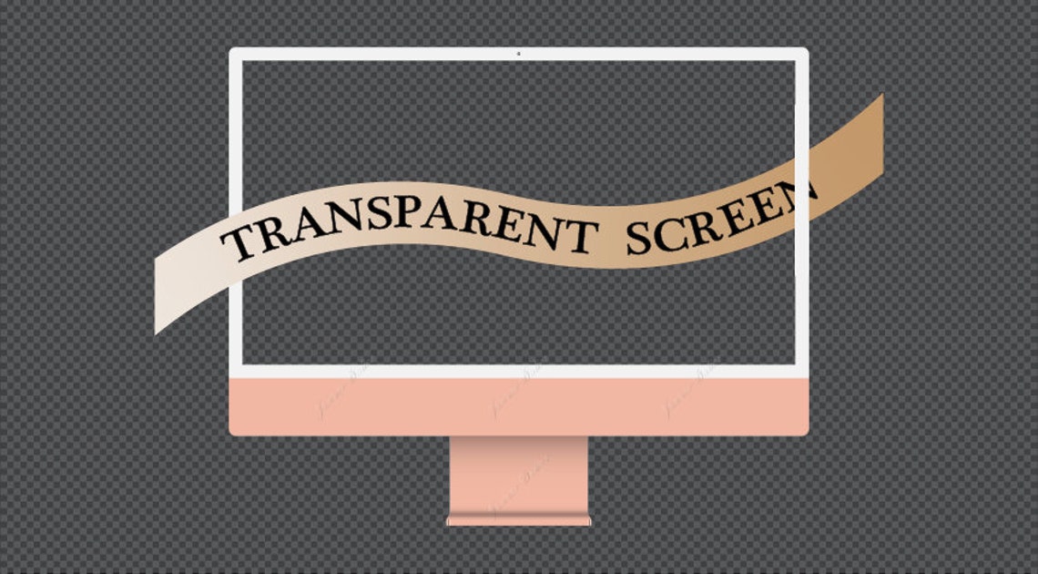 Imac 24" Orange Mockup/frame With Transparent Background - Etsy