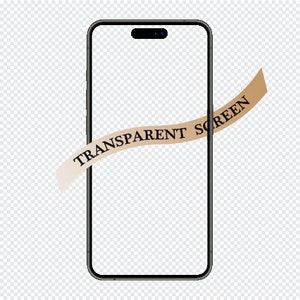 IPhone 15 Pro Frame With Transparent Screen, PNG Image - Etsy