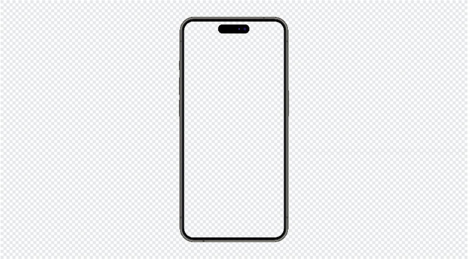 IPhone 15 Pro Frame With Transparent Screen, PNG Image - Etsy