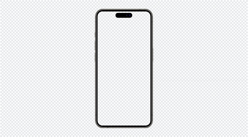 IPhone 15 Pro Frame With Transparent Screen, PNG Image - Etsy