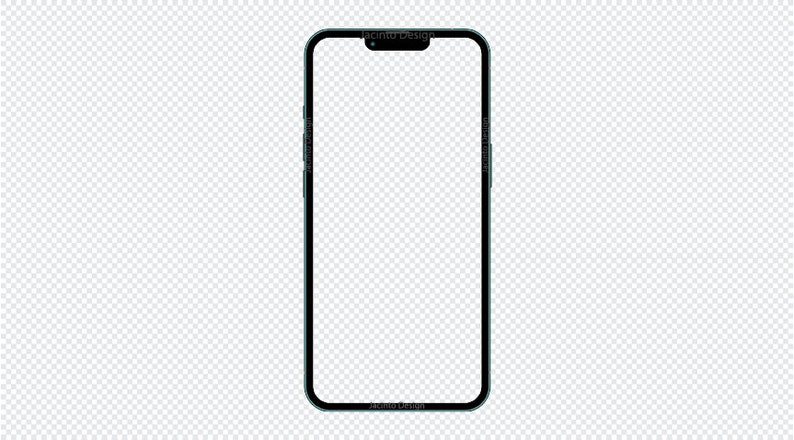 IPhone 13 Frame With Transparent Screen in Sierra Blue PNG Color - Etsy