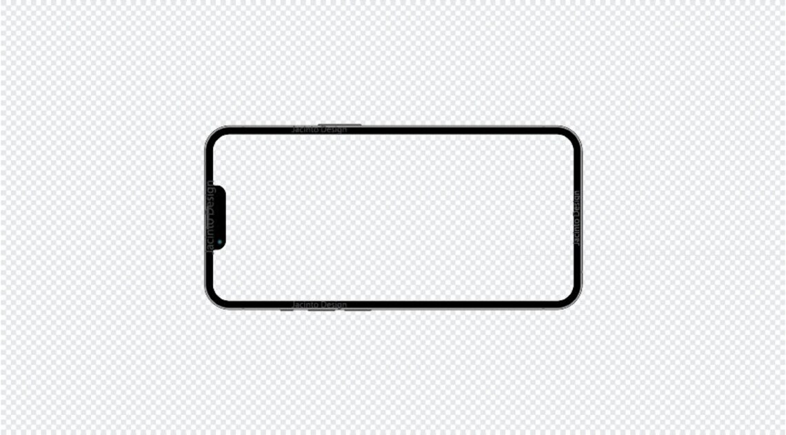 IPhone 13 Frame With Transparent Screen in Graphite PNG Color - Etsy