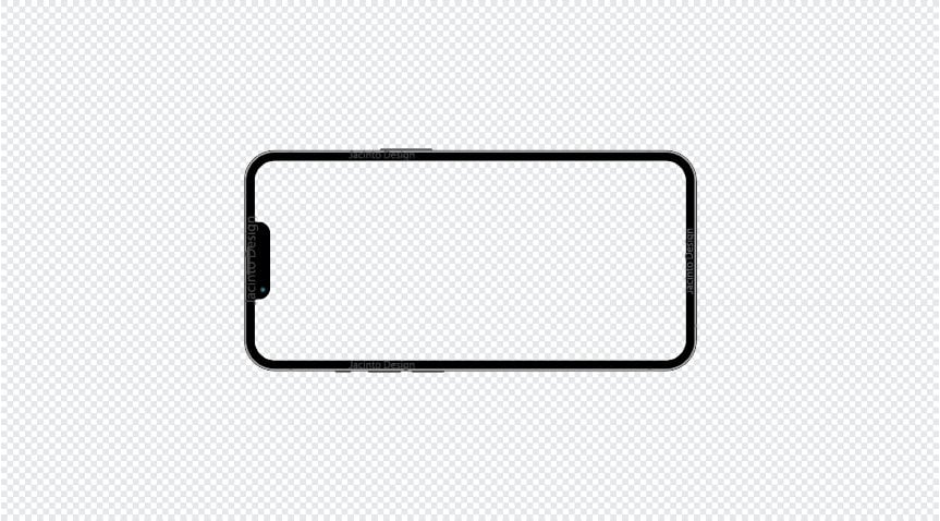 IPhone 13 Frame With Transparent Screen in Graphite PNG Color - Etsy