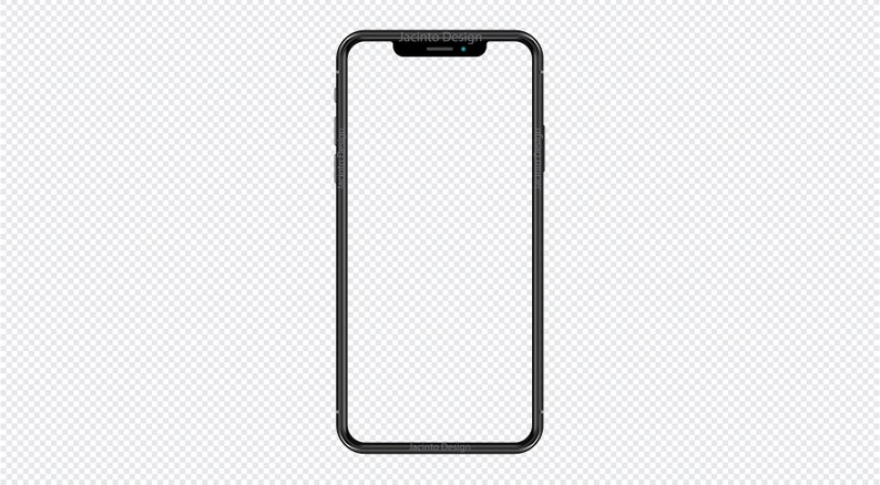 Cadre iPhone 11 avec fond transparent en couleur PNG Noir - Etsy France